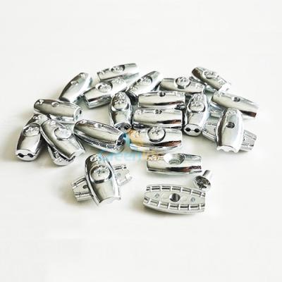 China Nickel Detachable Locking Connector Zinc Alloy Screw Fixed for Cord Loop End Sizes 2-8 for sale