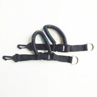 China Stretch Spring Scuba Retractable Coil Lanyard 1.3M 2.5mm Cord with Quick Release Buckle for sale