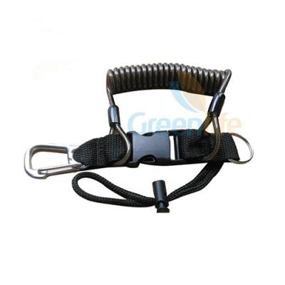 China Underwater Camera Quick Release Coil Lanyard 1.3M Working Length 23MM Coil Diameter for sale