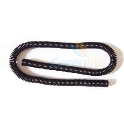 China 2.5mm Diameter 500mm Length Black PU Spiral Coil Lanyard for Fishing Tools for sale