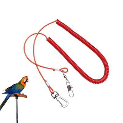 China Plastic Coil Lanyard for Parrot Fly Training 3-20m with Snap Hook and Pin for sale