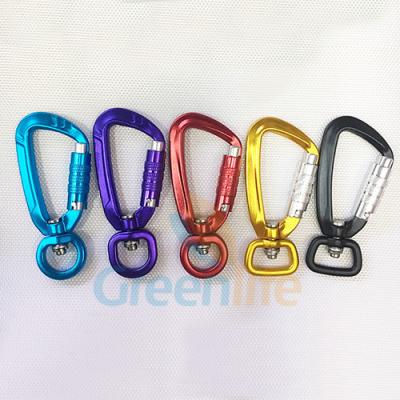 China Aviation Aluminum Auto Lock Snap Hook Carabiner 9cm Length for Tool Lanyard for sale