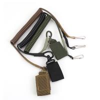 China Tactical Pistol Lanyard 1.4m Coiled Retention Sling for Police Duty Belt for sale