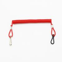 China J Hook Spring Stretchy Coil Tool Lanyard Strap Rope Red Cord Line for sale
