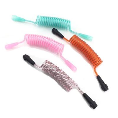 China Custom PU Coiled Anti Lost Children Strap 5-12ft Various Colors OEM for sale