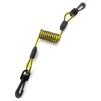 China Transparent Yellow Aluminum Crimp Coil Tool Lanyard 3mm Cord 100mm Coil ROHS for sale