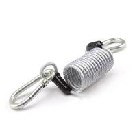 China Reinforced 2mm Steel Wire Coil Lanyard with Carabiner for Tool Safety Tether for sale