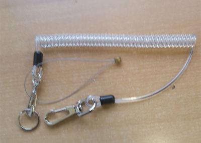 China Snap Hook Curly Cord Lanyard 1.5m Extended PU Adjustable Unique Swivelling for sale