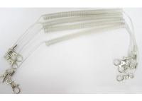China Polyurethane Coil Lanyard 6.0mm Cord Swivelling Bungee Tether for Tools Safety for sale