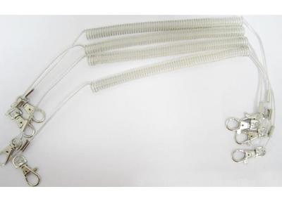 China Polyurethane Coil Lanyard 6.0mm Cord Swivelling Bungee Tether for Tools Safety for sale
