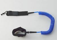 China Black Nylon Strap Pistol Retention Lanyard 4.0mm Diameter Cord 1.4m Stretched Length for sale