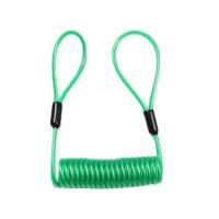 China Plastic Double Loops Wire Coil Lanyard Tool Drop Prevention Bungee Green for sale