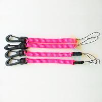 China Spring Clip Coiled Key Lanyard 3.0MM TPU EVA Nylon String for sale