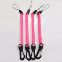 China Spring Clip Coiled Key Lanyard 3.0MM TPU EVA Nylon String for sale