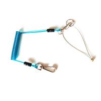 China ROHS Steel 3.0mm Cord Coiled Tool Lanyard 1.2m Extended Length for Hand Tools for sale