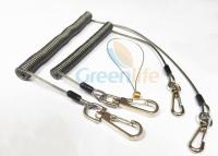 China Spring Steel Coil Tool Lanyard 1.5m Extended Length Transparent Black Anti Drop for sale