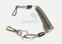 China Expandable Plastic Coil Tool Tether Lanyard 150cm 5kg with J-Hook for Drop Prevention for sale