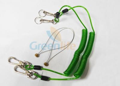 China Greenlife PU Coiled Tool Lanyard 1.5m Extended Length for Scaffolding Safety for sale