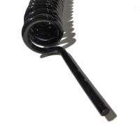 China Customizable 6mm Diameter Black PU Spiral Spring Cable Coiled Cord for Industrial Use for sale