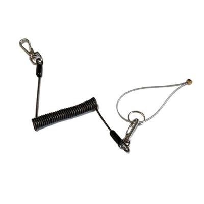 China 3MM Safety Protection Spring Tool Lanyard , Customized Wire Coil Lanyard for sale
