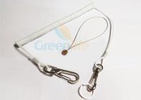 China Solid White 20cm Bungee Cord with Clips Quick Release D Shape Hook Tool Lanyard for sale