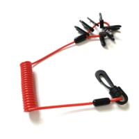 China 3.5mm TPU Jet Ski Safety Lanyard Kill Cord for Yamaha Kawasaki Seadoo 1m Stretched for sale
