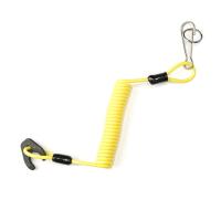 China Anti Drop Using Yellow Spring Coil Lanyard Jet Ski With Swivel for sale