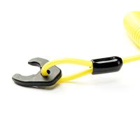 China Anti Drop Using Yellow Spring Coil Lanyard Jet Ski With Swivel for sale