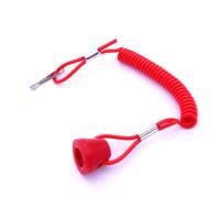 China Elastic Coil Jet Ski Safety Lanyard PU Cotton 3.5mm Cord for Outboard Engines for sale