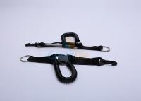 China Detach Black Spring Quick Release Coil Lanyard TPU With Fabric Belt Clip for sale