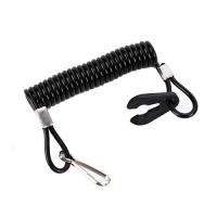 China Universal Jet Ski Safety Lanyard Black Spiral Emergency Killcord 3 Feet Coil for sale