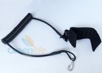 China Black Nylon Strap Pistol Retention Lanyard 4.0mm Cord 1.4m Stretched Length for sale