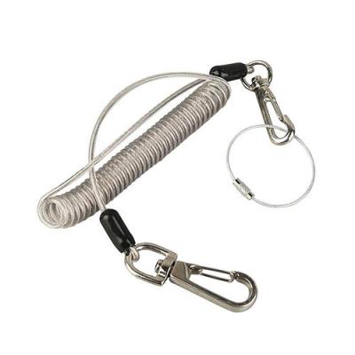 China Tool Drop Prevention Clear Wire Coil Lanyard For Working At Height for sale