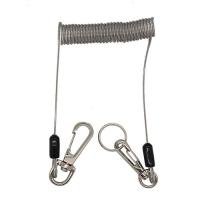 China Tool Drop Prevention Clear Wire Coil Lanyard For Working At Height for sale