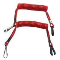 China Universal Emergency Mercury Kill Switch Lanyard 1M PU Coil Tether Cord for Outboard Motors for sale