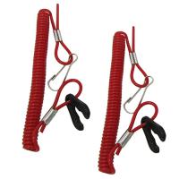 China Universal Emergency Mercury Kill Switch Lanyard 1M PU Coil Tether Cord for Outboard Motors for sale