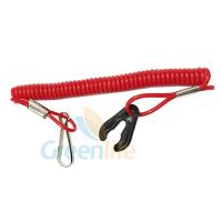 China Universal Emergency Mercury Kill Switch Lanyard 1M PU Coil Tether Cord for Outboard Motors for sale