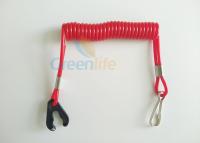 China Safety Red Jet Ski Lanyard 10cm Universal Outboard Motor Killcord with Key J Hook for sale