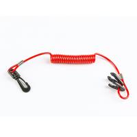 China Floating Elastic Jet Ski Safety Lanyard 18mm Coil Red Watercraft Tether 1.5m for sale