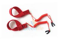 China Outboard Motor Kill Cord Lanyard 3.5mm Coiled with Soft Wrist Band 1m Stretched for sale