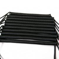 China Custom TPU Spiral Coiled Cable 1.2-8.0mm Multi-Purpose Black Coil Lanyard for sale