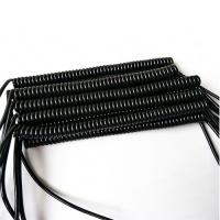 China Custom TPU Spiral Coiled Cable 1.2-8.0mm Multi-Purpose Black Coil Lanyard for sale