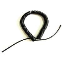 China Custom Long Spiral Lanyard Black TPU Covered Spring Cord Leash 1.2-8.0mm for sale