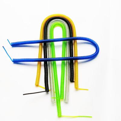 China Ealstic Custom Colored Spring Coiled Cable Lanyard For Safety Use for sale