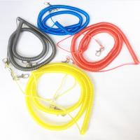 China Eco Friendly PU Coil Lanyard 5M with Lobster Clasp Hook for Securing Fishing Rods Tools for sale