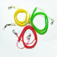 China Eco Friendly PU Coil Lanyard 5M with Lobster Clasp Hook for Securing Fishing Rods Tools for sale