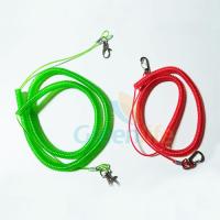 China Eco Friendly PU Coil Lanyard 5M with Lobster Clasp Hook for Securing Fishing Rods Tools for sale