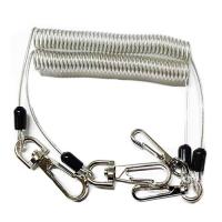 China Clear Wire Spring Clip Lanyard , Drop / Fall Protection Coiled Tool Lanyard for sale
