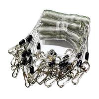 China Clear Wire Spring Clip Lanyard , Drop / Fall Protection Coiled Tool Lanyard for sale
