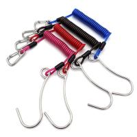 China TPU Coil Lanyard with Stainless Steel Carabiner Hook 100kg Load Capacity for sale